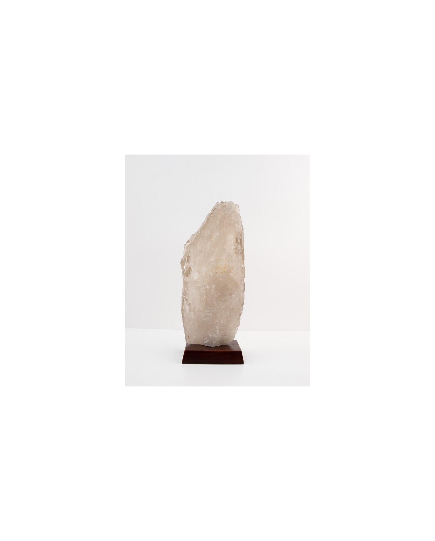 Pedra Cristal de Quartzo Bruto na Base Madeira Marrom 393 gramas - Shop ...